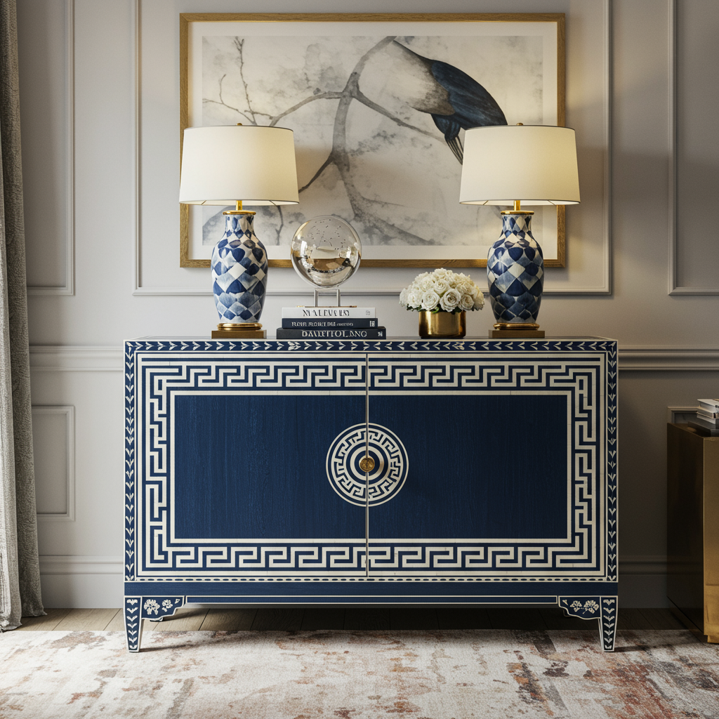 Bone Inlay Cabinet: Small room, big impact: using bone inlay furniture ...